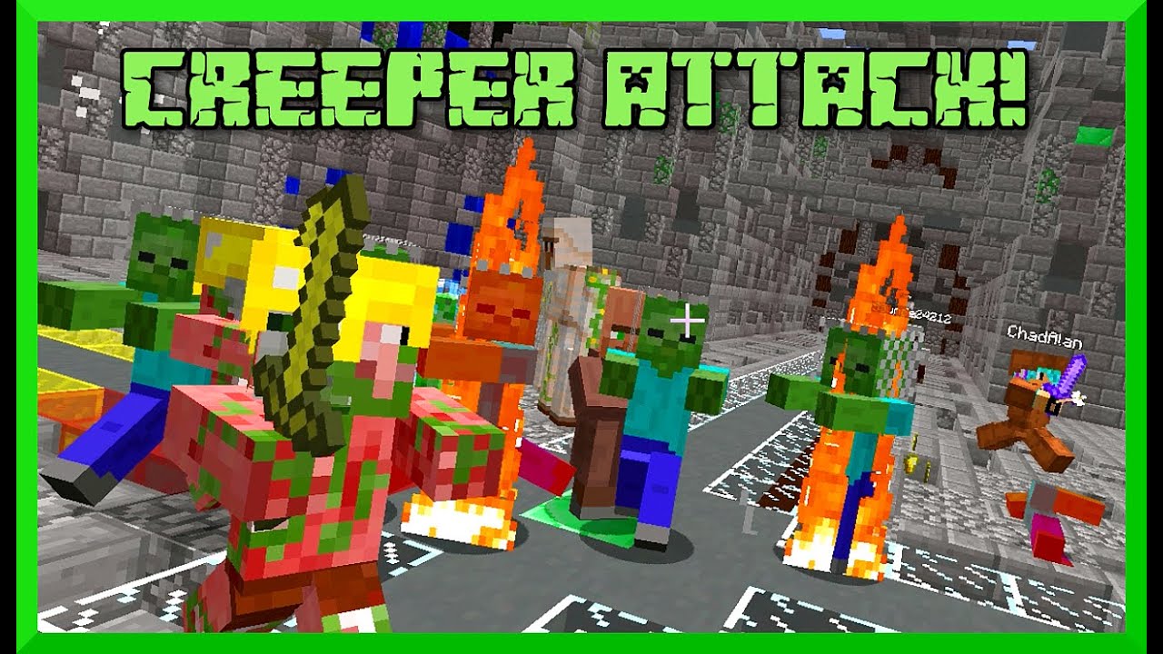 Minecraft - Creeper Attack GamePlay - Chad Is Cra Cra! - YouTube