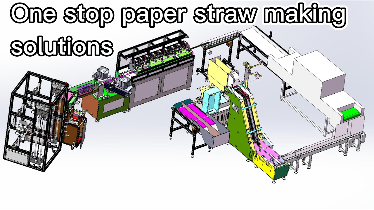 Gaoda No-clip non-stop high-speed paper straw production & packaging ...
