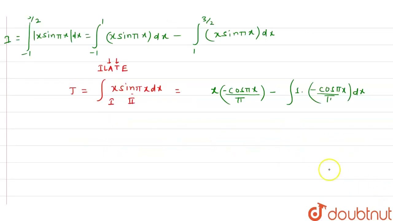 Int 1 3 2 x Sin Pi X dx CLASS 12 Int 1 3 2 x Sin Pi X dx CLASS 12