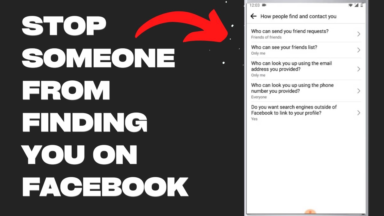 How To Stop Someone From Finding You On Facebook - YouTube
