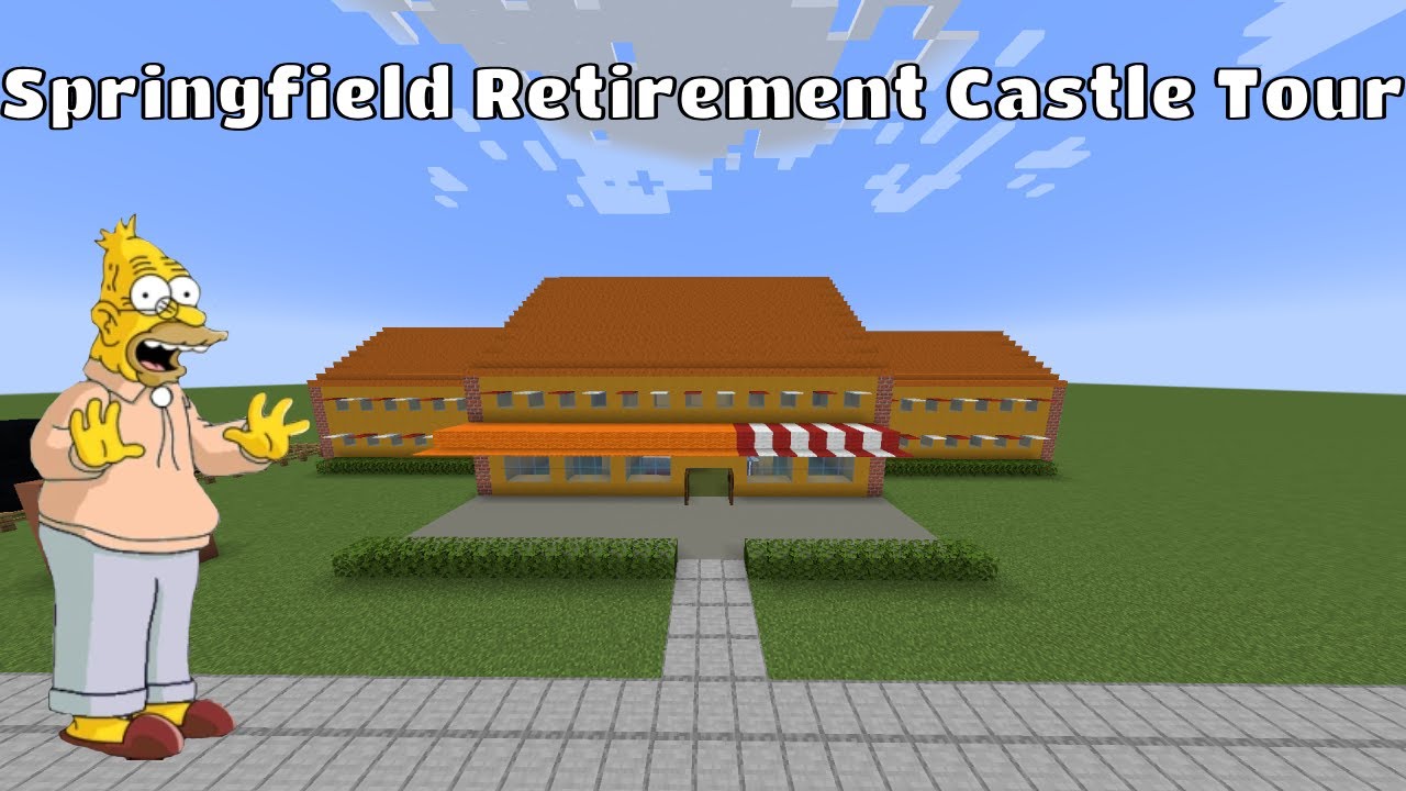 Minecraft Springfield Retirement Castle Tour - YouTube