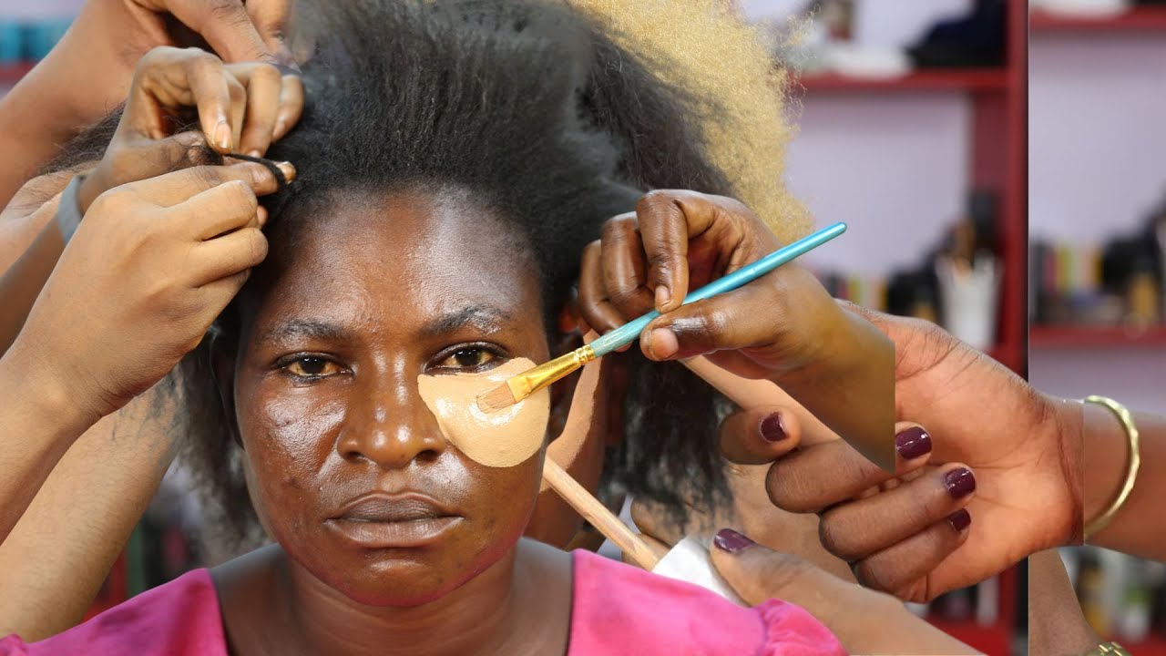 100M Views 😱 VIRAL ⬆️ BLACK BARBIE MAKEUP TRANSFORMATION 😱 HAIR AND ...