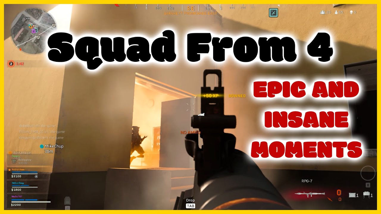 Call of Duty Warzone 4 Player Squads // Epic Moments // Battle Royale ...