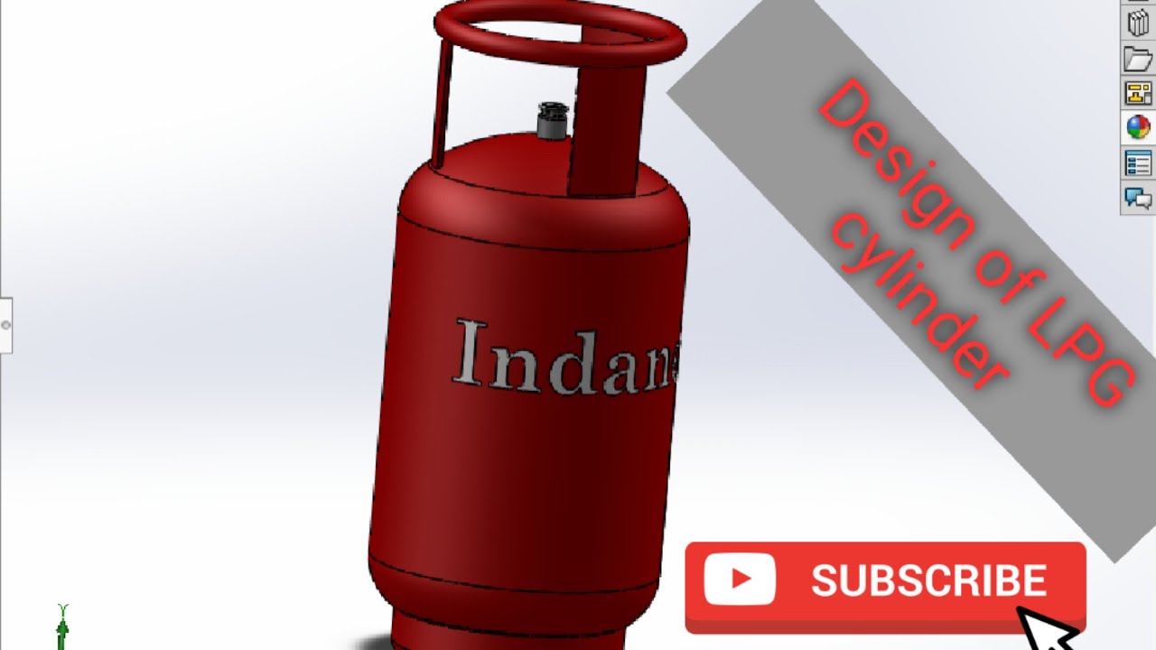 Design of LPG cylinder on solidworks - YouTube