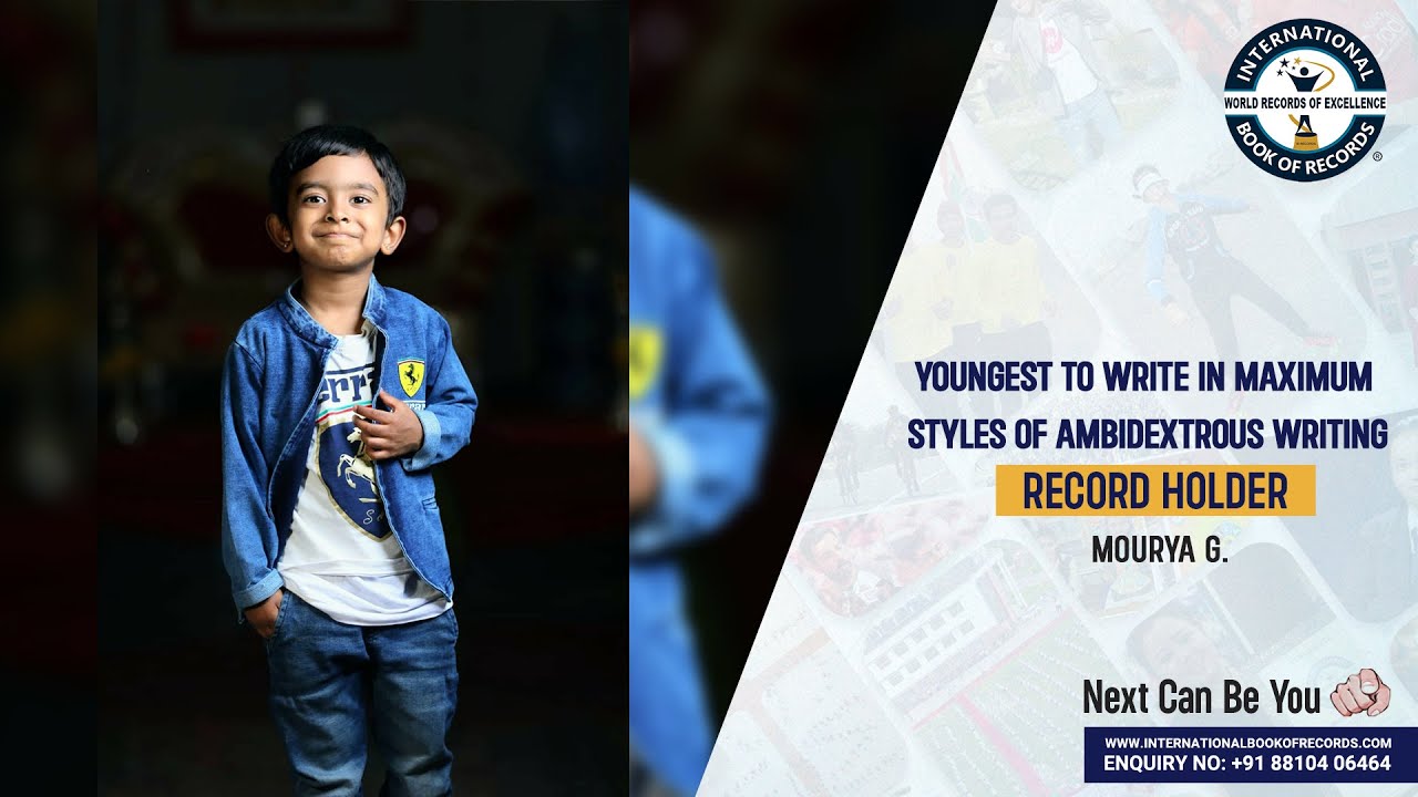 YOUNGEST TO WRITE IN MAXIMUM STYLES OF AMBIDEXTROUS WRITING - YouTube