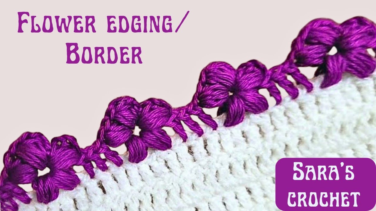 DONT MISS IT, ️ITS AMAZING😊 CROCHET FLOWER EDGING / BORDER @sara1111 ...