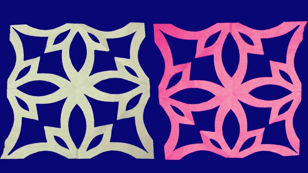 Paper cutting DIY-How to make Very Simple & Easy paper cutting Design ...
