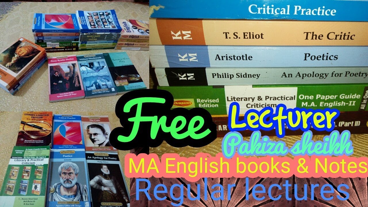 MA English free online lectures | notes | guidance| books - YouTube