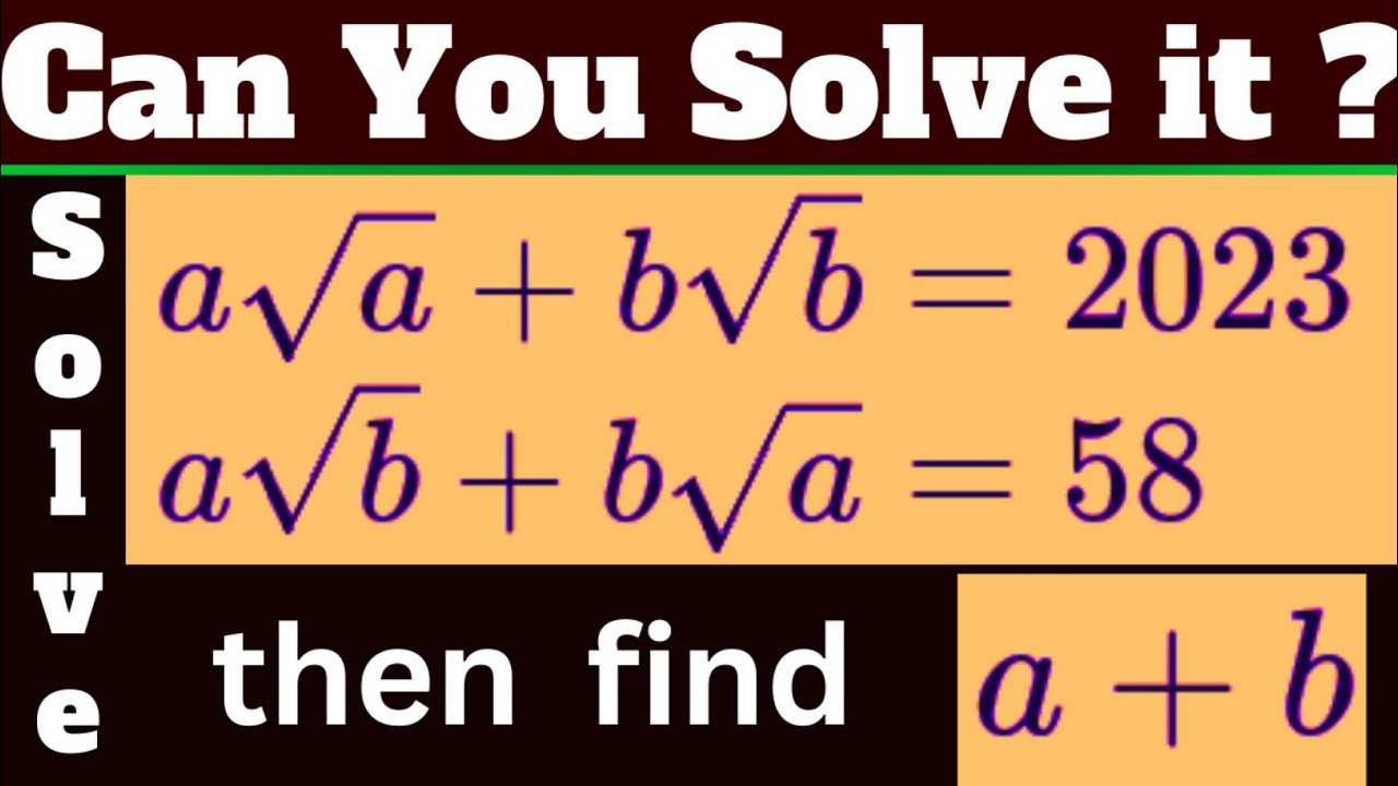 Learn How To Solve|Find The Value|Math Olympiad Questions!! - YouTube
