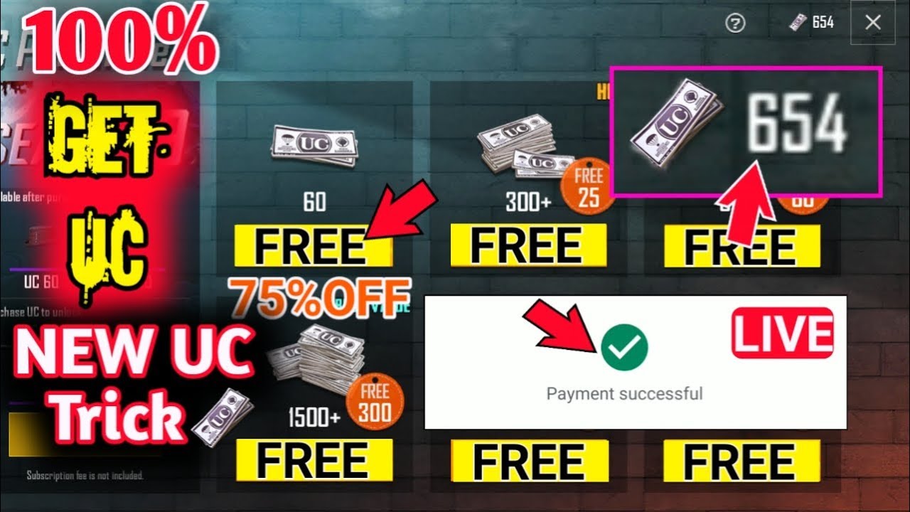 New Trick To Get UC For FREE OR Minimum Price 75%Off On Original Price ...