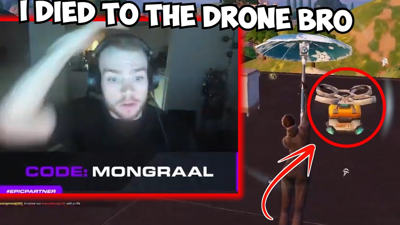 Mongraal gets GRIEFED by a drone.. 💀 - YouTube