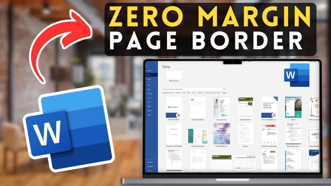 How to Insert a Page Border with Zero Margin in Microsoft Word | MS ...