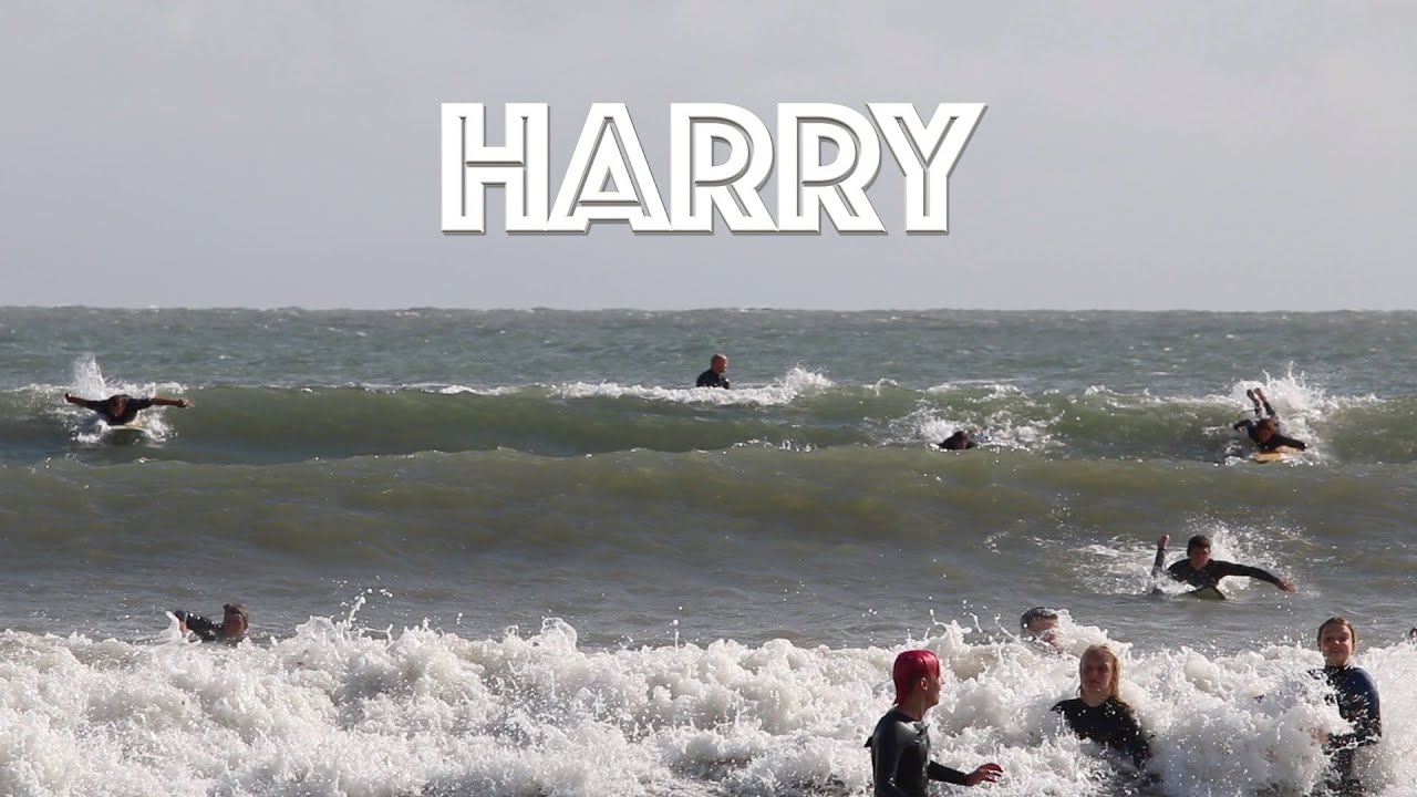 HARRY surfing on Gower - YouTube
