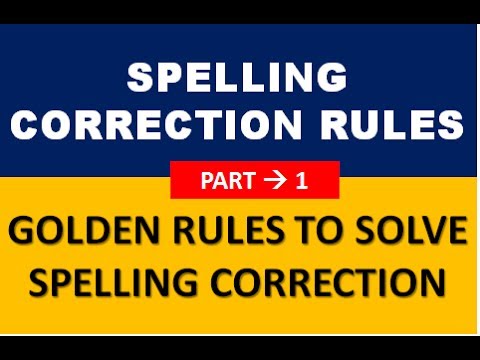 Spelling Correction Rules in English Grammar For SSC CGL Exam 2019 Part ...