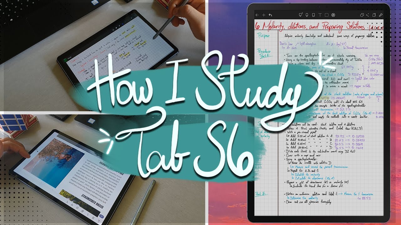 How I use the Tab S6 for Studying | Exams preparation using the Tab S6 ...