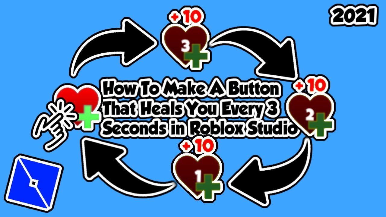 How To Make A Heal Button Gui In Roblox Studio 2021 - YouTube