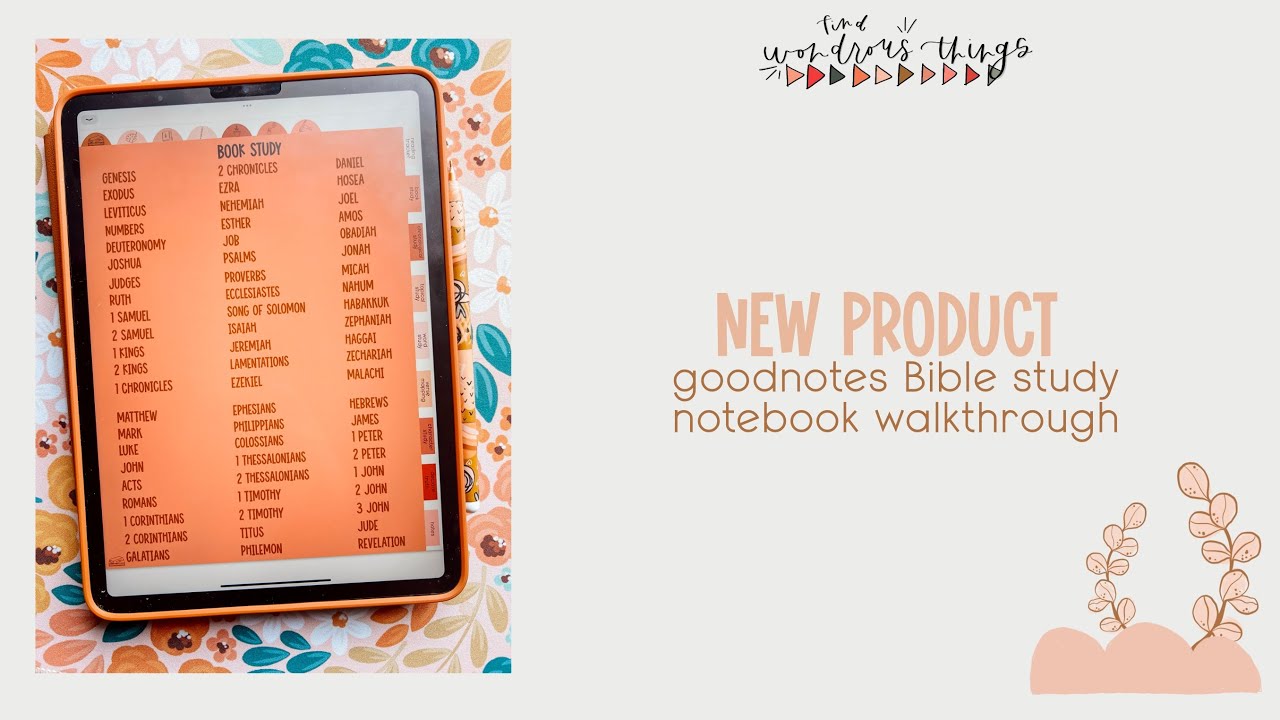 NEW PRODUCT // Goodnotes Bible Study Notebook - YouTube