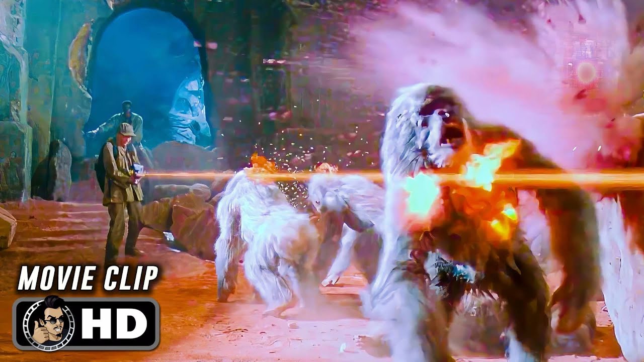 Fighting Apes With Lasers Inside Volcano Scene | CONGO (1995) Movie ...