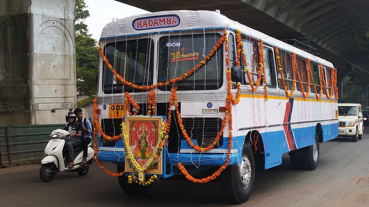 First Kadamba Bus | Dussehra Puja - YouTube