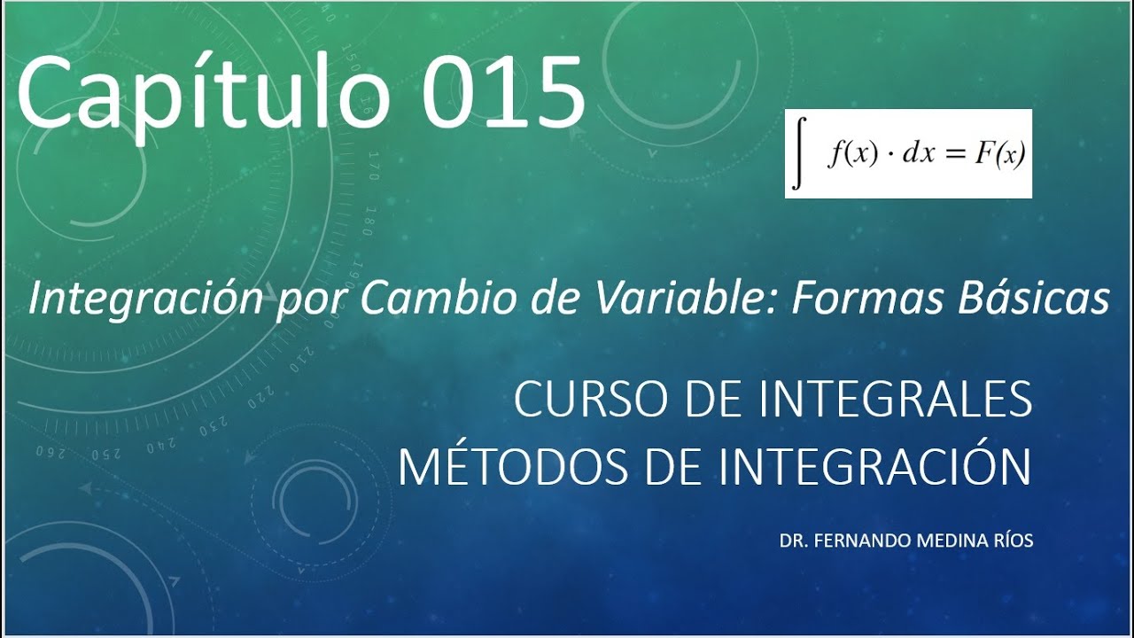 Método de Integración por Cambio de Variable, Formas Básicas (Métodos ...