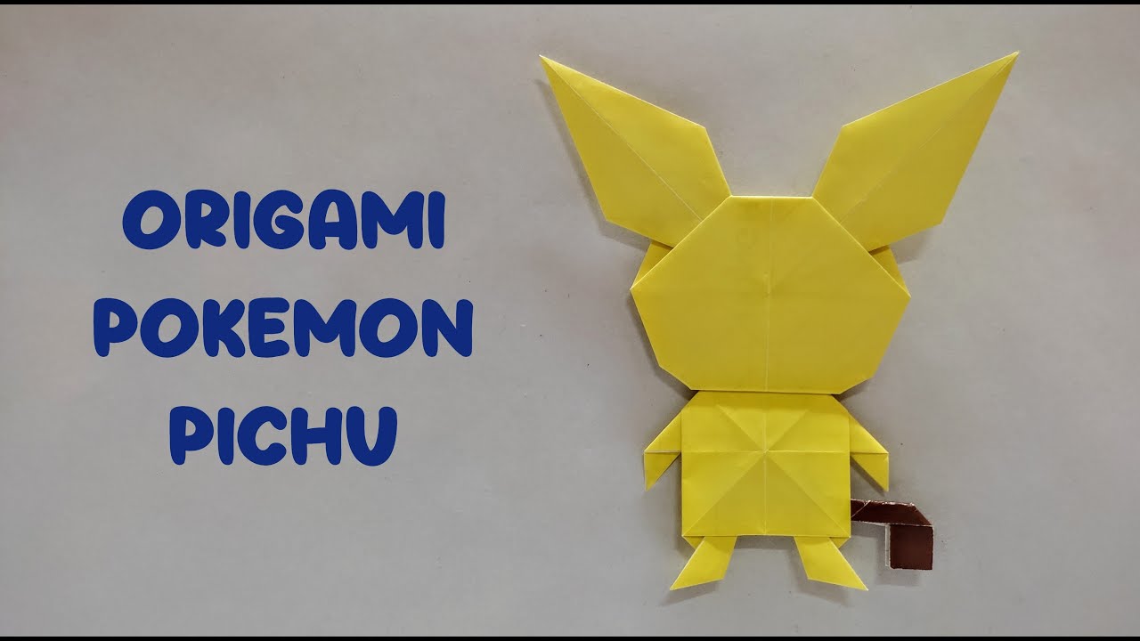 Origami Pokemon Pichu Easy | How To Make Pokemon Pichu | Origami ...