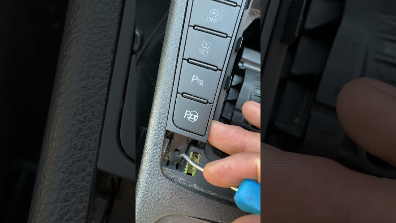 Passat b7 switch packs removal,EPB and Pdc/PLA/TPMS/Start&stop switch ...