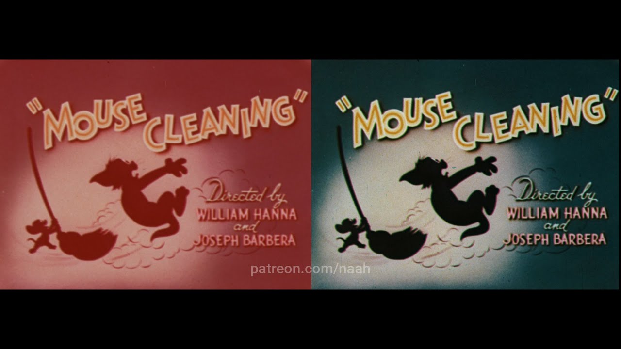 Tom & Jerry Mouse Cleaning (1948) 16mm Scan Color Grading - YouTube