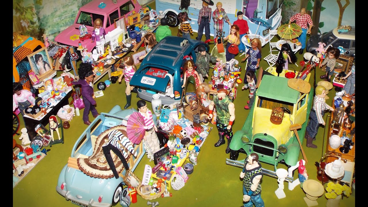 Miniature Car Boot Sale featuring Pippa dolls and friends. - YouTube