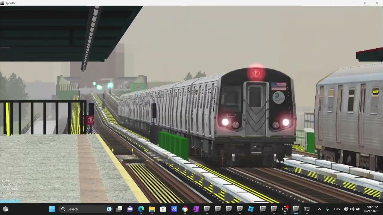 Openbve New 2023 R160A Alstom Diamond F Train Bypassing at Avenue N - YouTube
