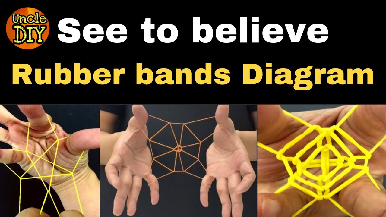 Best rubber bands diagram ever double triple stars spiderweb butterfly ...