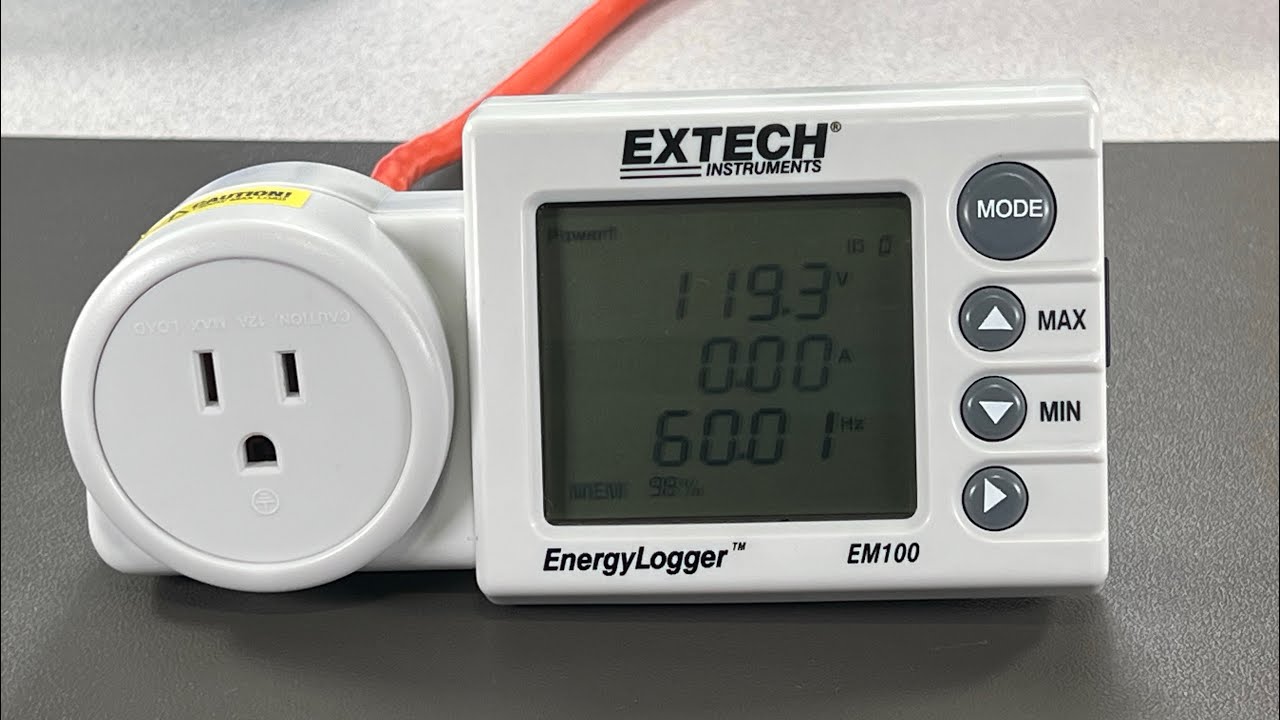 EXTECH INSTRUMENTS EM100 Energy Monitor Records 6 Months of Data - YouTube