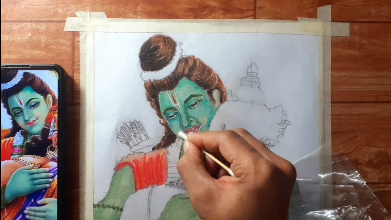 Hanuman ji Drawing With Ram ji 🙏🏻 || #tutorial #viral #ram #hanuman ...