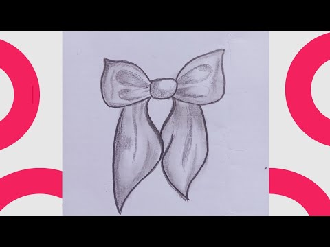 How to draw a hair bow || Step by step drawing of a hair bow. - YouTube