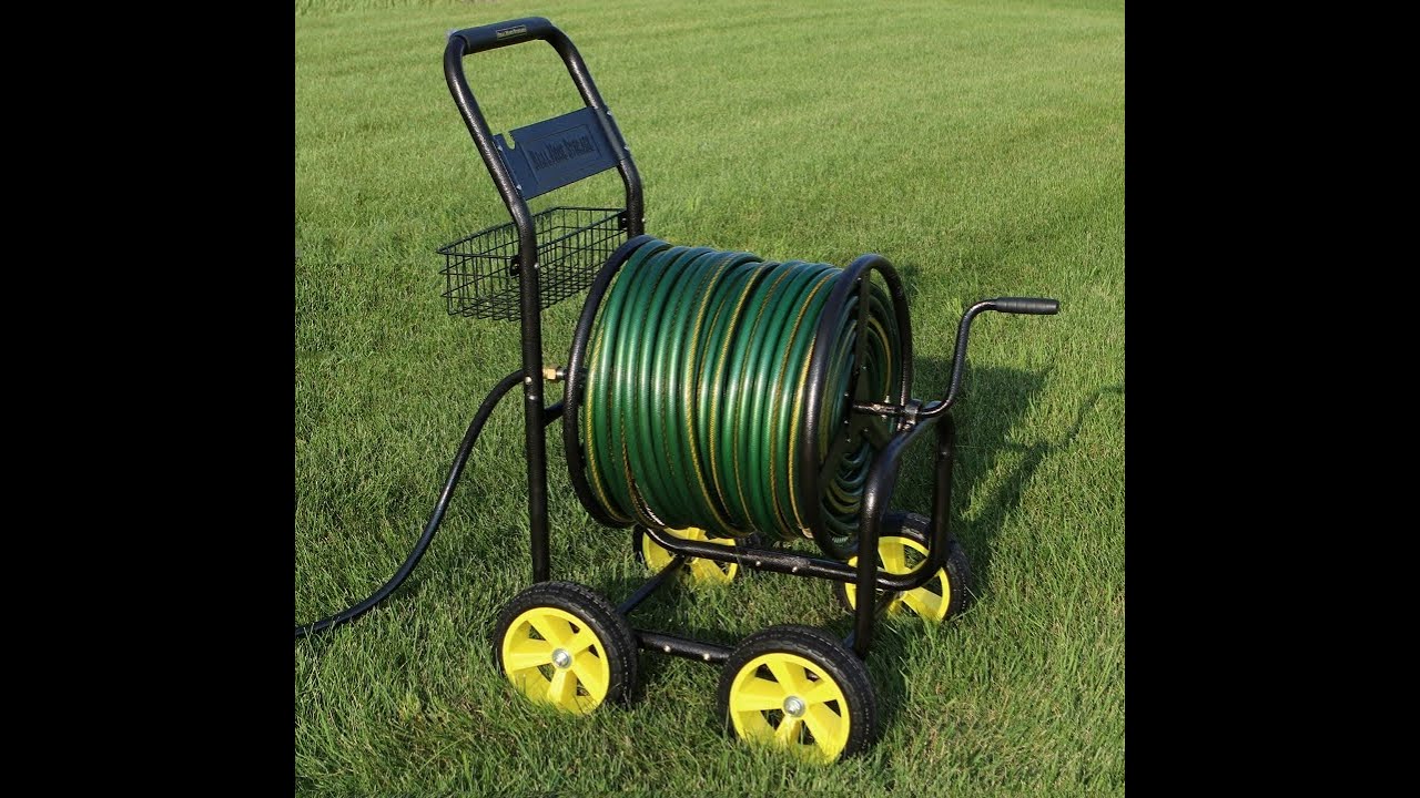 Industrial 4 Wheel Hose Wagon Assembly Instructions - YouTube