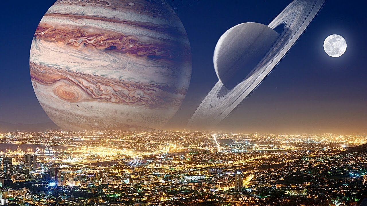 Bagaimana jika semua planet berada di antara Bumi dan bulan? - YouTube