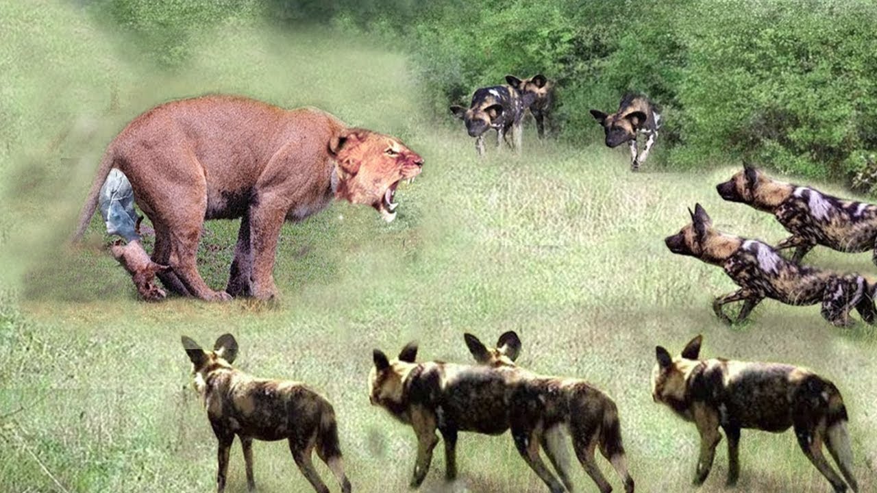 Poor Mother Lion! The Mother Lion Tried To Rescue Her Baby From The ...