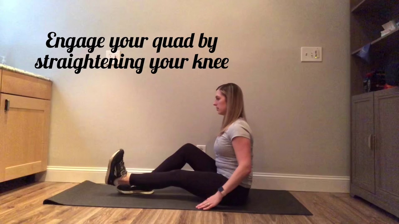 Seated straight leg raise - YouTube