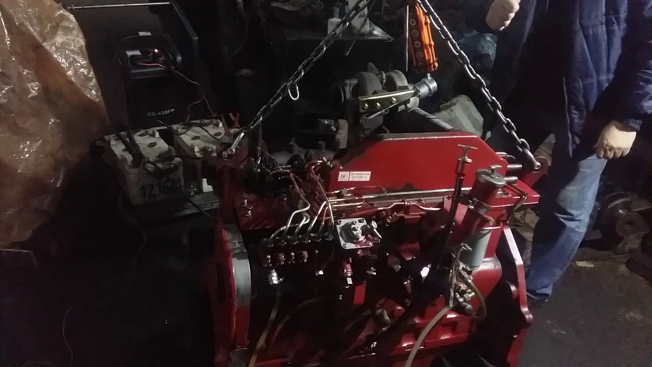 Двигатель Case 6TA830 Запуск двигатель Cummins 8.3 - YouTube