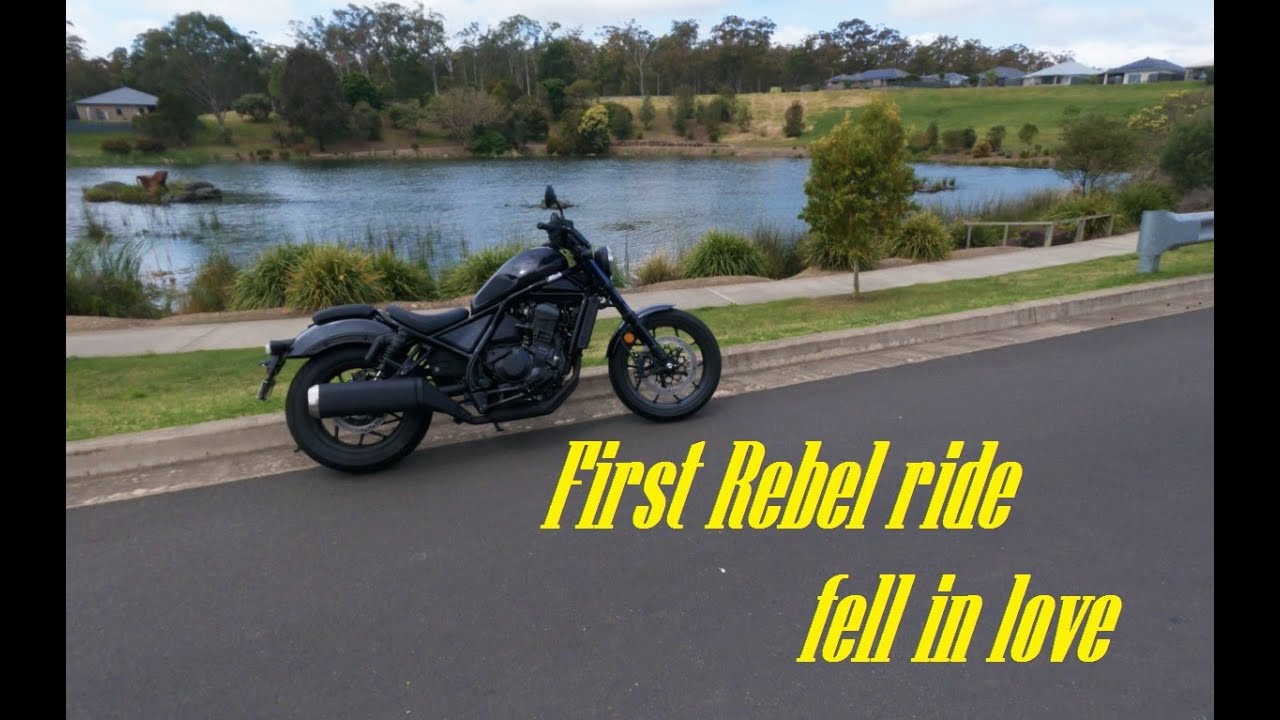 Falling in love on first Honda Rebel 1100 ride - YouTube