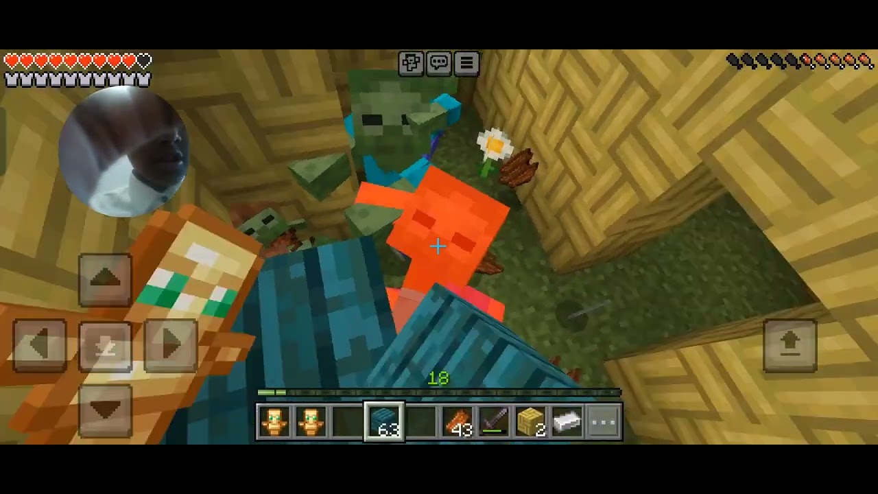 fight to zombie in Minecraft - YouTube