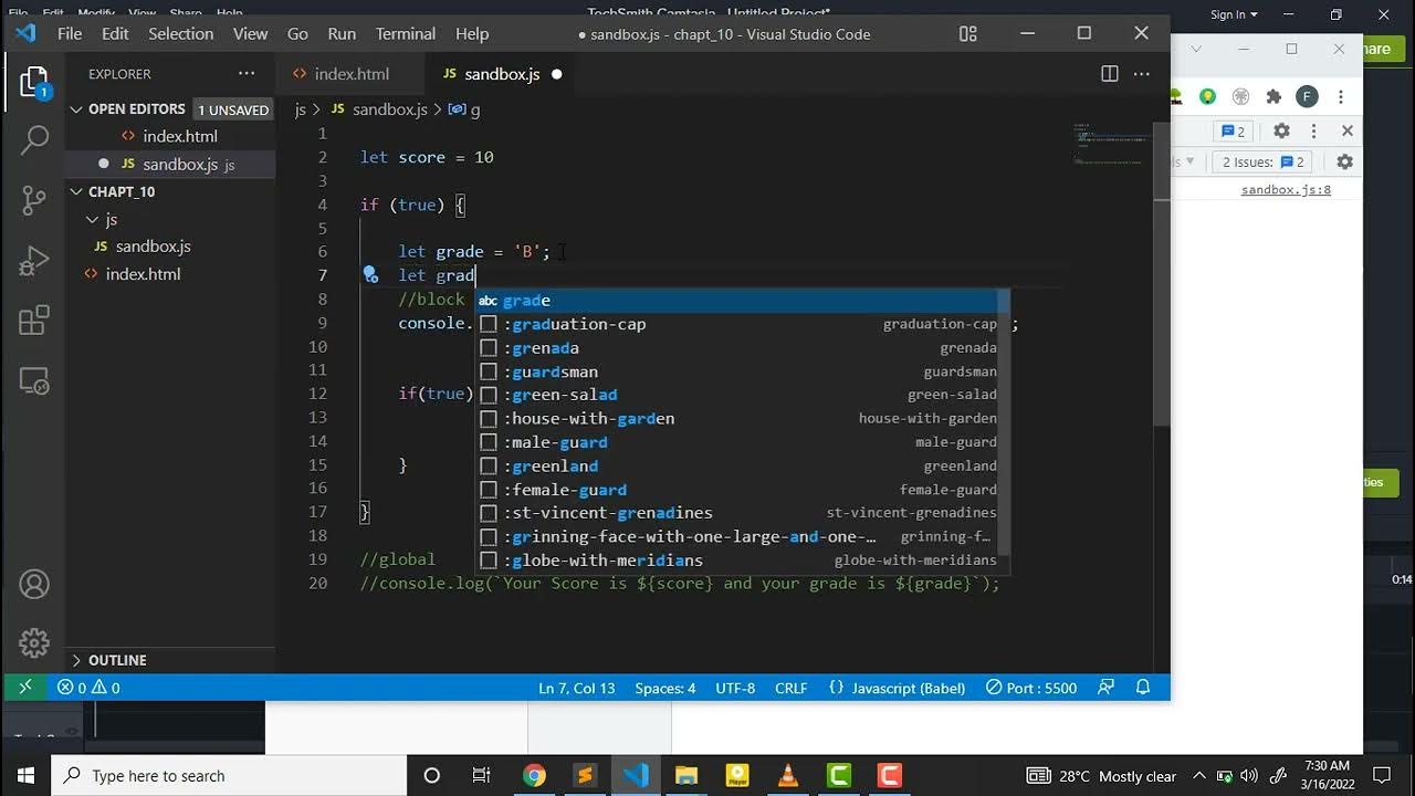 10 JS Control Flow Global and Block Scope - YouTube