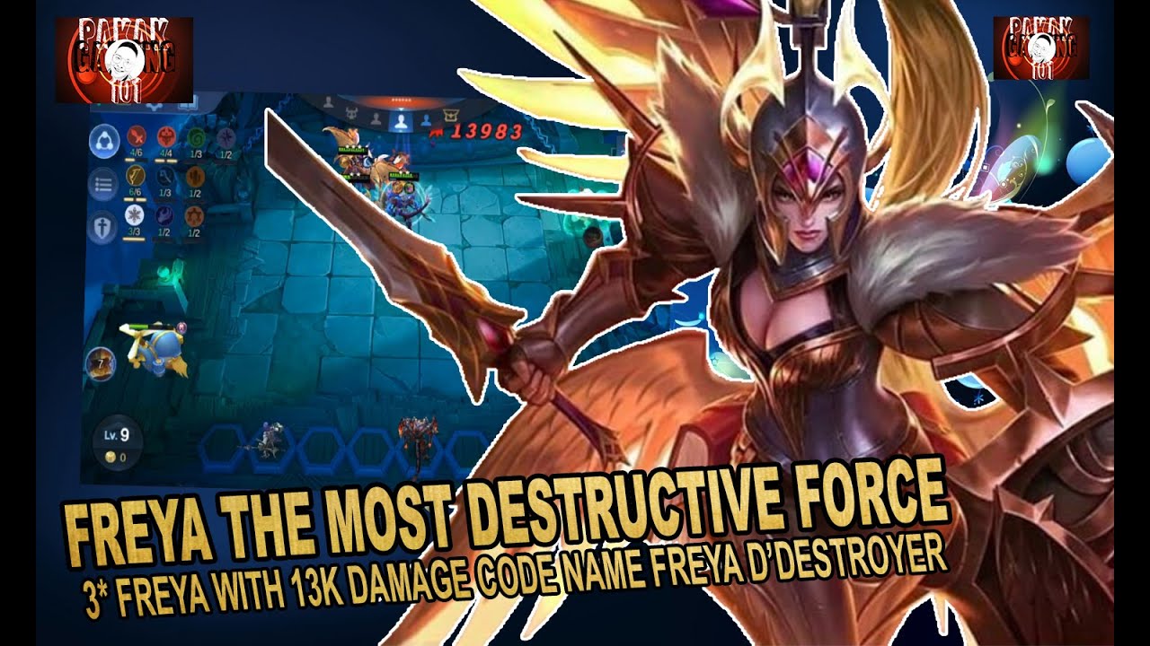 FREYA THE MOST DESTRUCTIVE FORCE IN MAGIC CHESS!!! - YouTube