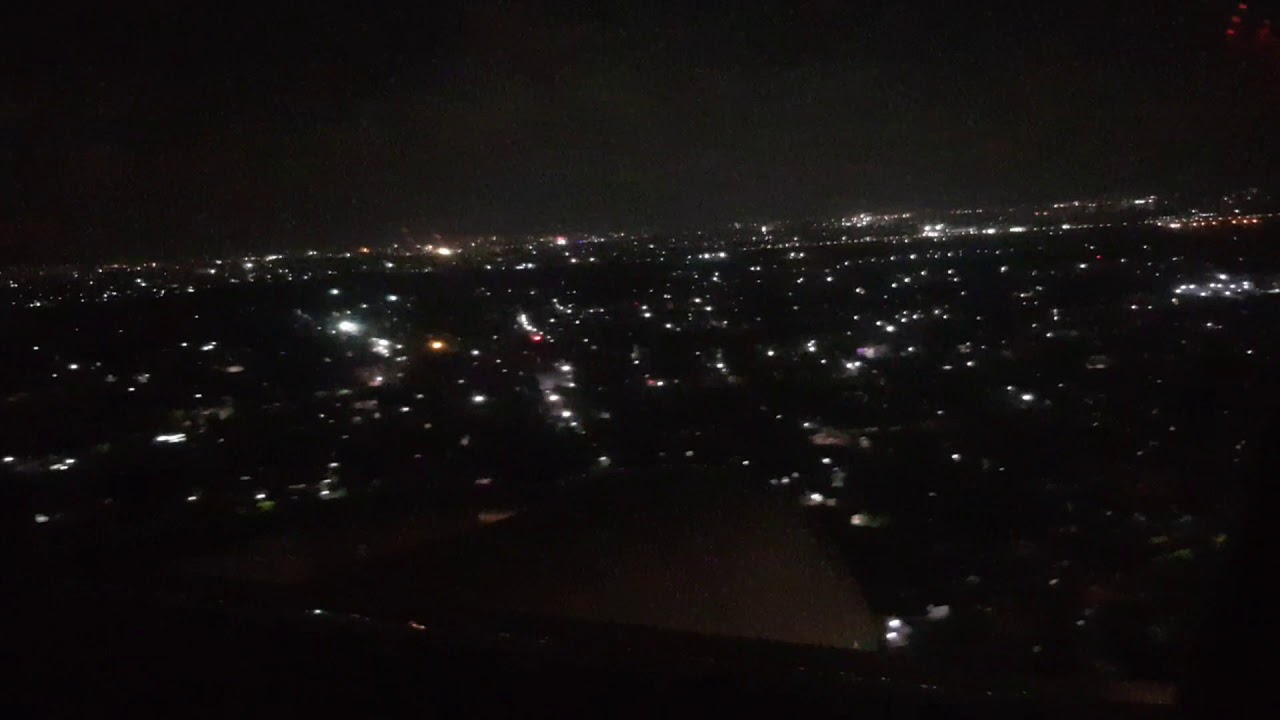 Landing at Chennai From Singapore SQ528 (Night View) Year 2020 February ...