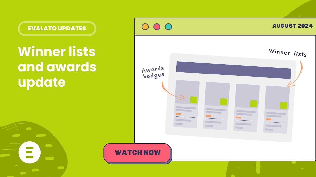 Evalato Update: Winner lists and Awards badges update (August 2024) - YouTube