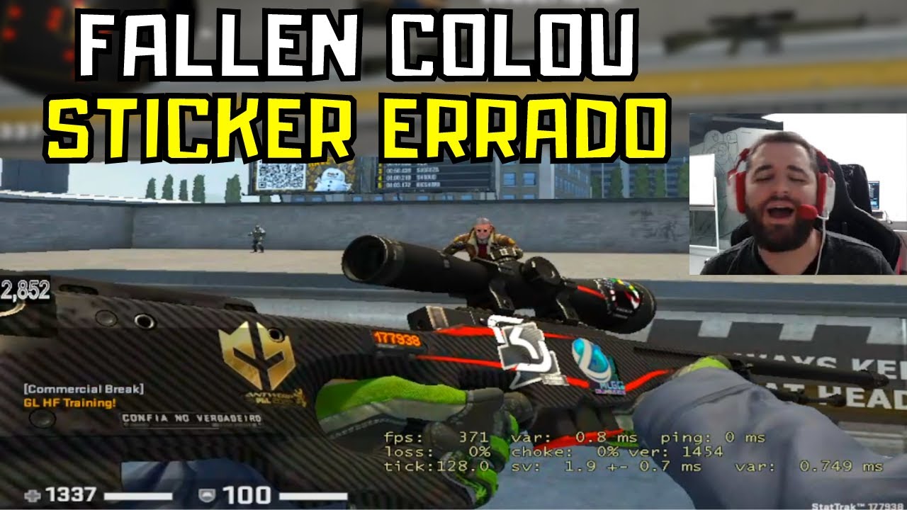 Fallen craftando AWP "Confia no Verdadeiro" com STICKER DA IMPERIAL ...