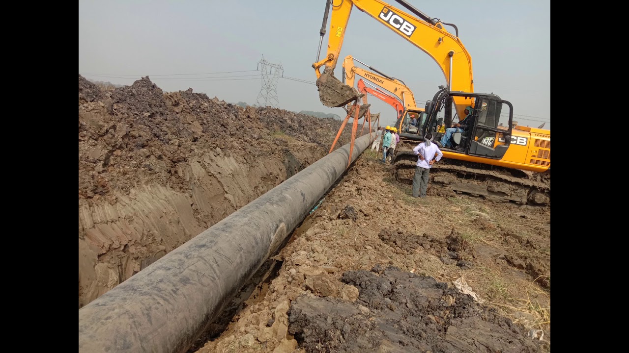 Lowering of pipe at Ch. 65 - YouTube