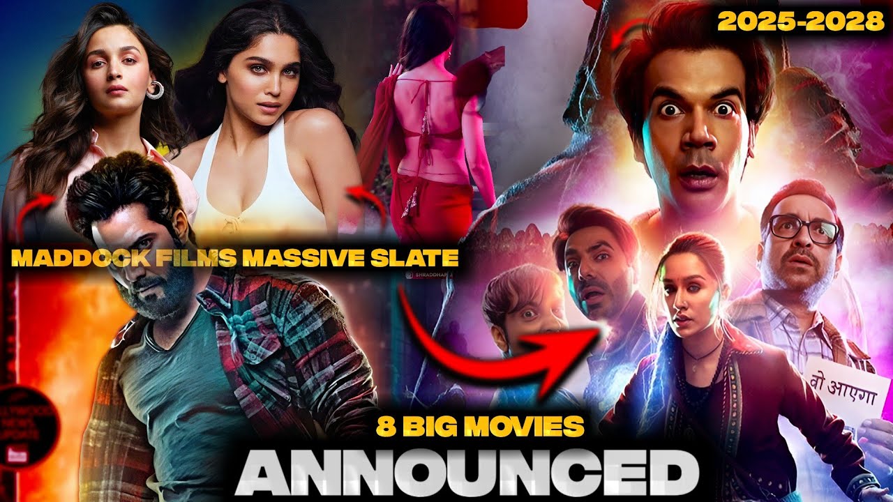 8 Massive Movies from Maddock Universe Announced🔥🔥|Stree 3, Bhediya 2 ...
