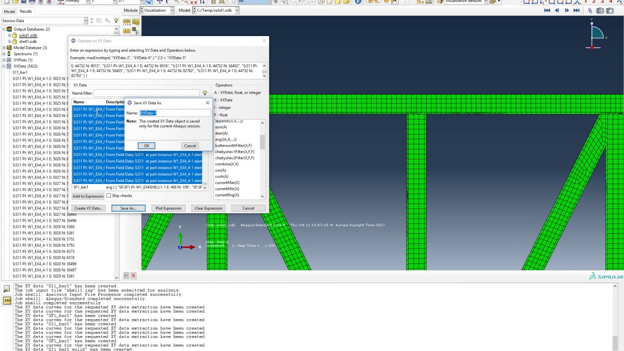 TKT4198 Week#5 Abaqus Truss. Postprocessing 5/5 - YouTube
