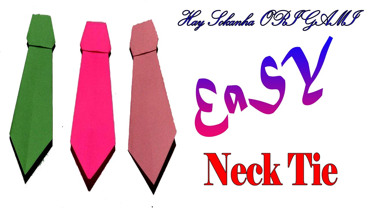 How To Make Paper Neck Tie Origami-Easy to Make Neck Tie Craft. - YouTube