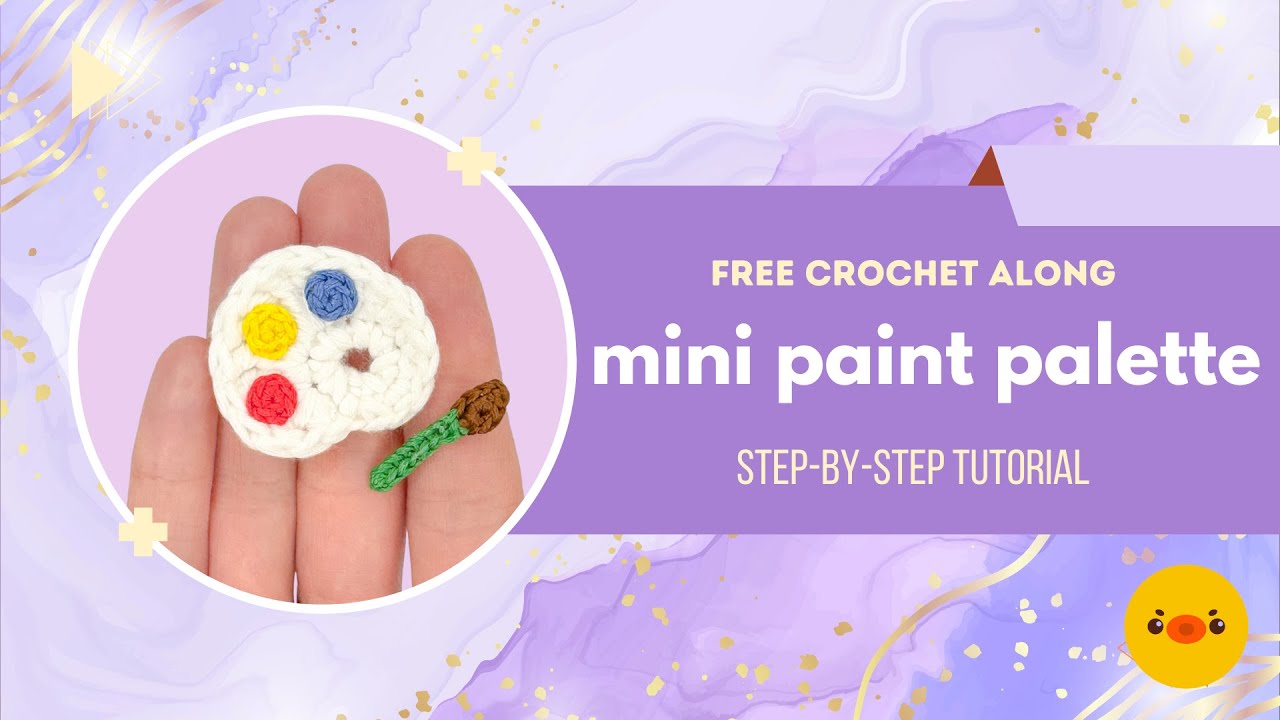 Mini Paint Palette Crochet Tutorial - YouTube